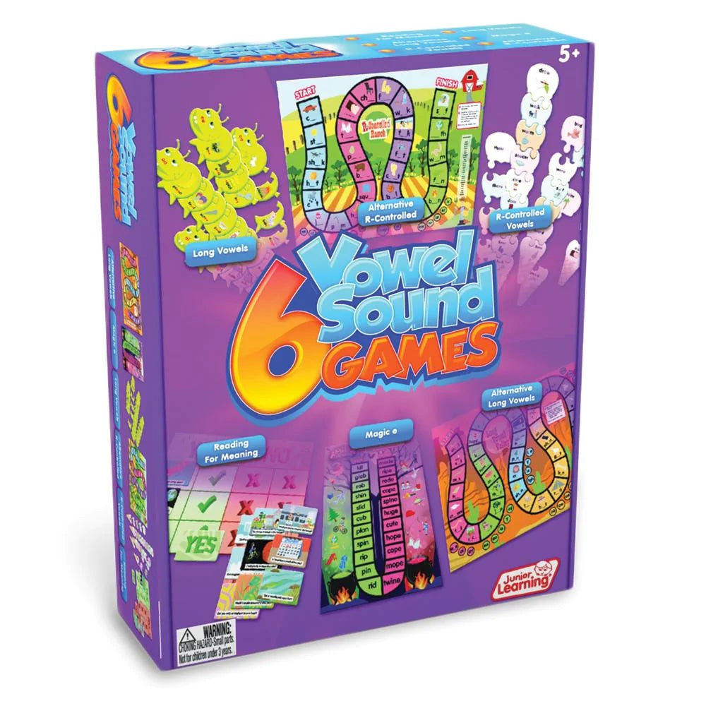 6 Vowel Sound Games – Phonics & Literacy Learning Kit (Ages 5–6) – Edu-21