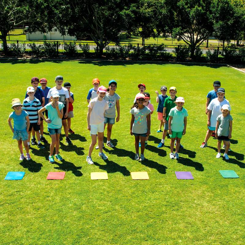 Square Ground Markers – Set of 6 | 20cm Anti-Slip Activity Markers – Edu-21