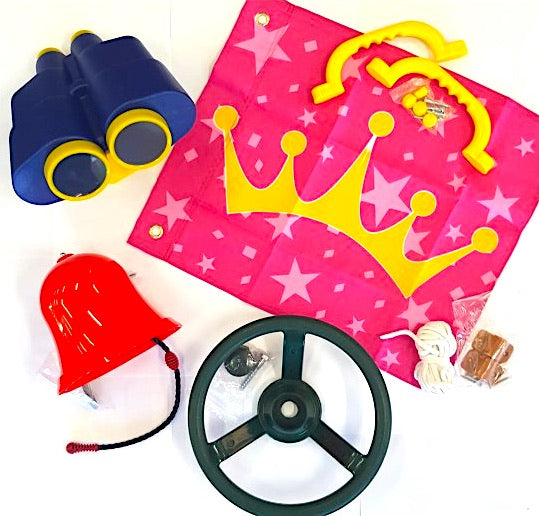 Ship's Bell, Jumbo Binoculars, Steering Wheel, Princess Flag and Grips ...