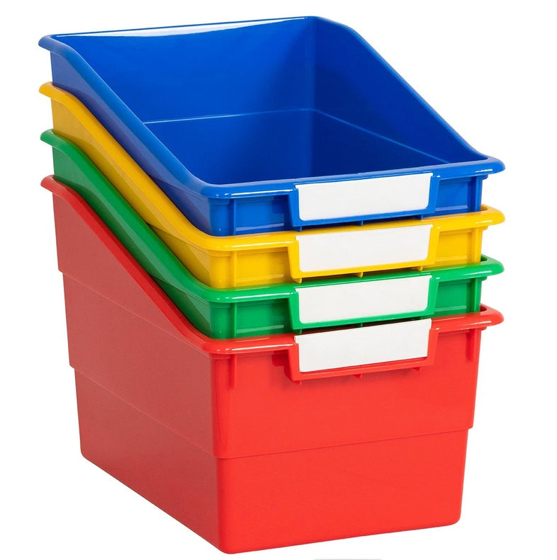 Classroom Book Tubs – Set of 4 (Red, Yellow, Blue & Green) – Edu-21