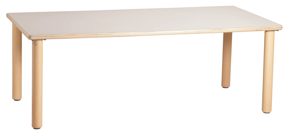 Rectangular Birch Ply Laminated Table with Timber Legs 120cmL x 60cmW x ...