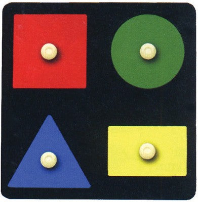 Knobbed Geo Shapes Puzzle 4pcs – Edu-21