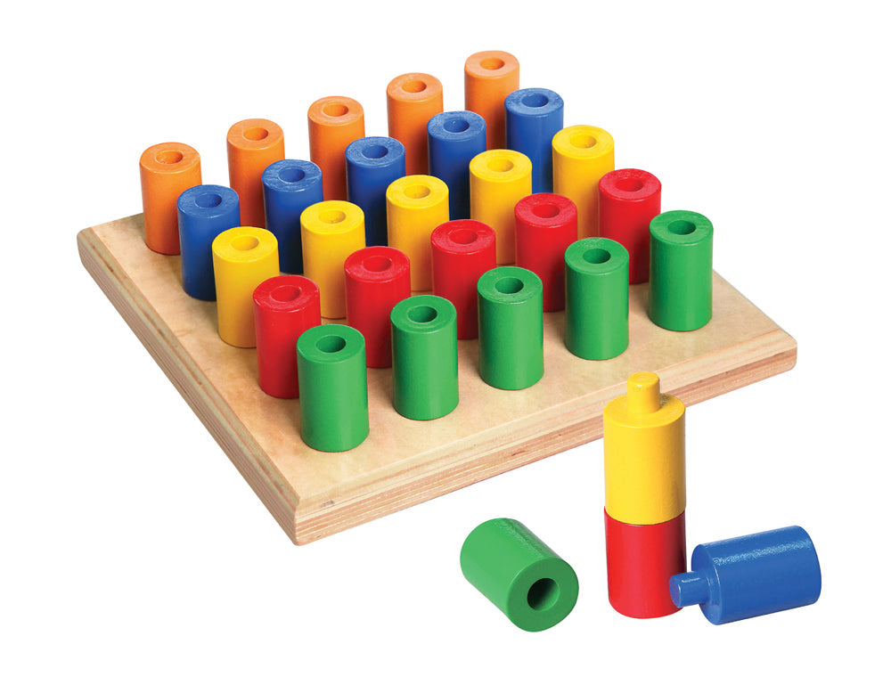 Peg and Stack Board 25pcs – Edu-21