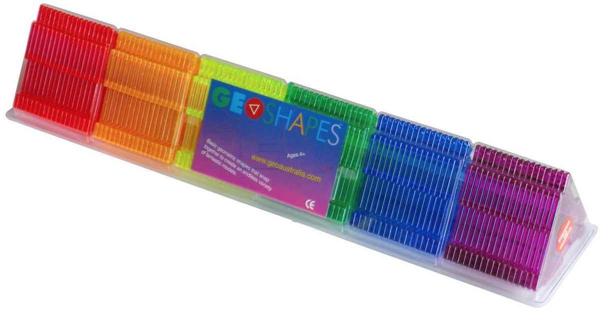 Geoshapes Small Equilateral Triangles Crystal Fluoro Pack 102pcs – Edu-21