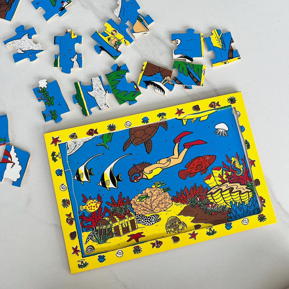 Under the Sea Reveal Puzzle – 20 Piece Wooden Puzzle | Edu-21