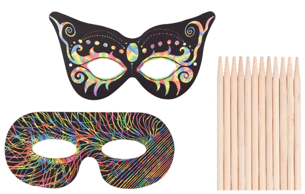 Scratch Art Masks 10pcs – Edu-21