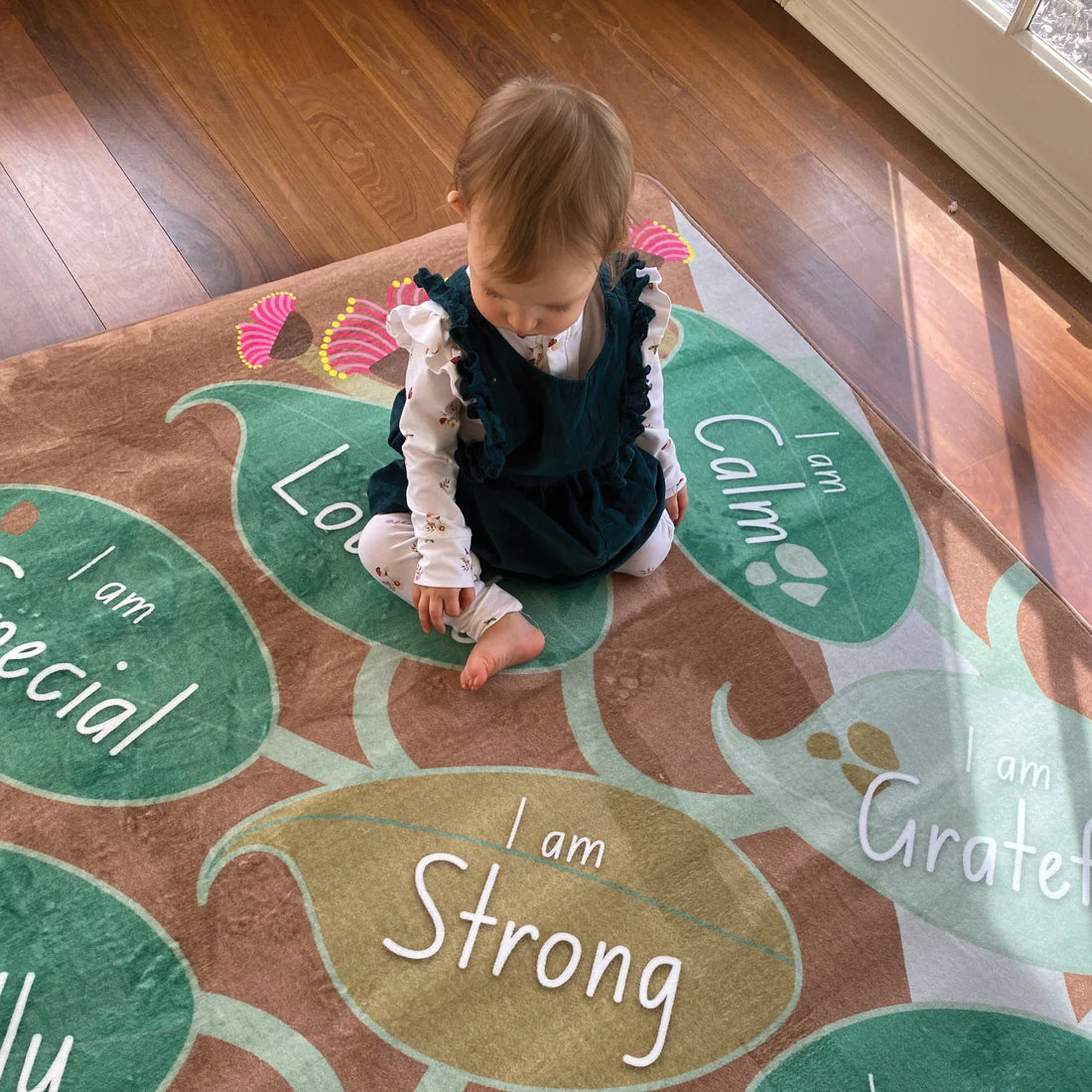 Gumtree Affirmation Carpet – Positive Words Classroom Rug 2m x 3m – Edu-21