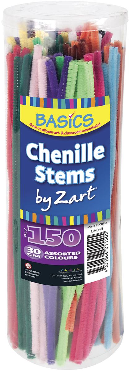 Chenille Stems Multicolour 30cm x 150pcs – Edu-21